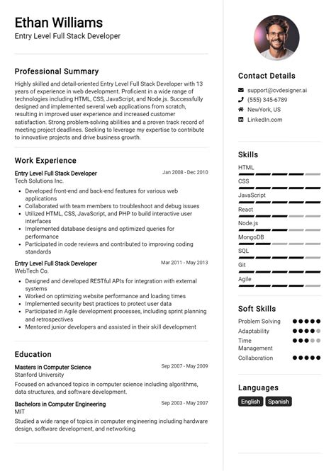 12 Front End Developer Cv Examples And Templates For 2024 Cvdesignerai 12 Front End Developer Cv Examples And Templates For 2024 Cvdesignerai