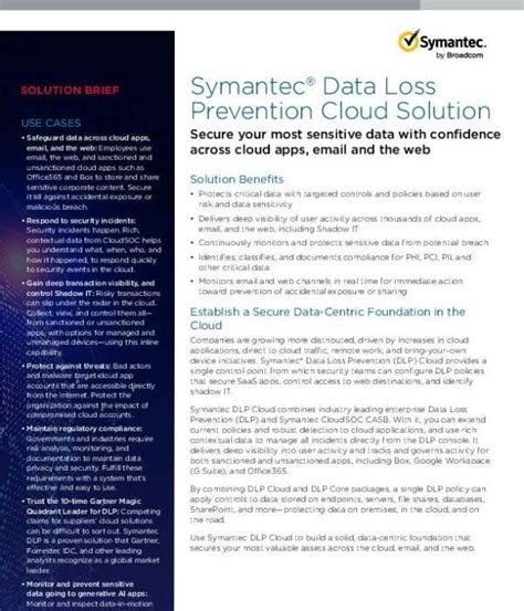 Jacob Scott On Linkedin Symantec® Data Loss Prevention Cloud Solution