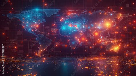 A World Map With A Dynamic Heatmap Depicting The Rise And Fall Of