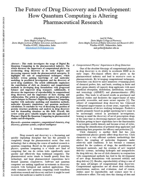 Quantum Computing In Drug Discovery Pdf Quantitative Structure
