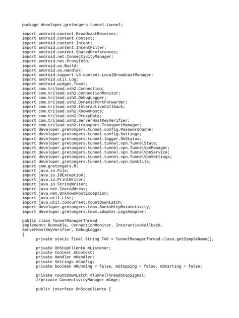 Tunnel Manager Thread Pdf String Computer Science Boolean Data Type