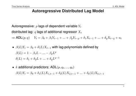 Adl Models Time Series Analysis And Granger Causality