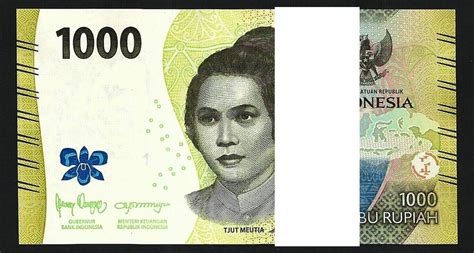 Indonesia 1000 Rupiah 2022 Unc ½ Bundle Pack 50 Pcs Consecutive P
