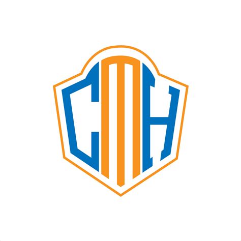 Cmh Abstract Monogram Shield Logo Design On White Background Cmh Creative Initials Letter Logo