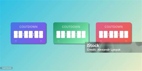 템플릿 다채로운 타이머 인터페이스 요소 모형 스토리 스티커 소셜 미디어 인스 타 그램 개념 벡터 일러스트레이션 스티커에 대한 스톡 벡터 아트 및 기타 이미지 Istock