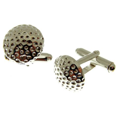 Hallmarked 925 Sterling Silver Golf Ball Cuff Links