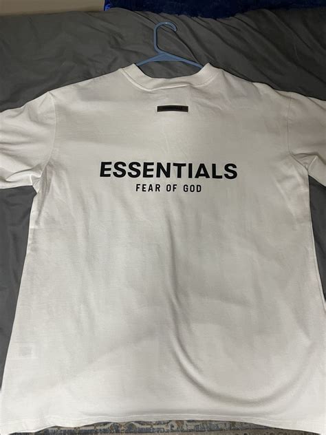 Essentials × Fear Of God Oversized Fear Of God Essentials White T Shirt