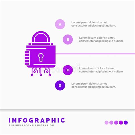 Security Cyber Lock Protection Secure Infographics Template For Website And Presentation