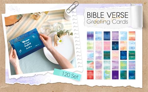120 Set Inspirational Christian Greeting Cards Bulk With
