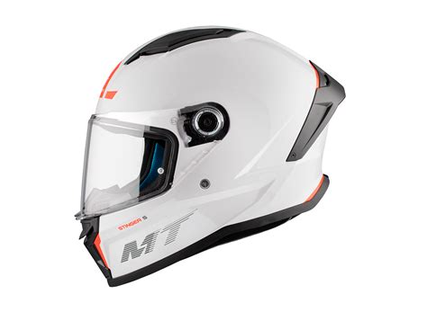 Casco Mt Helmet Stinger A0 Blanco Perla Brillo Motozona Aljarafe