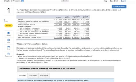 Solved Chapter 12 Problems I Saved Help Save And Exit Submit