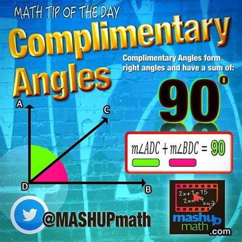 Today S Math Tip Is On Complimentary Angles Two Or More Angles Are Complimentary If They