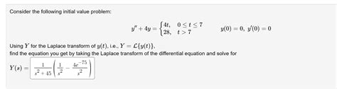 solved consider the following initial value problem y 4y