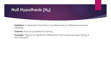 Hypothesis Types Significance Research Pptx