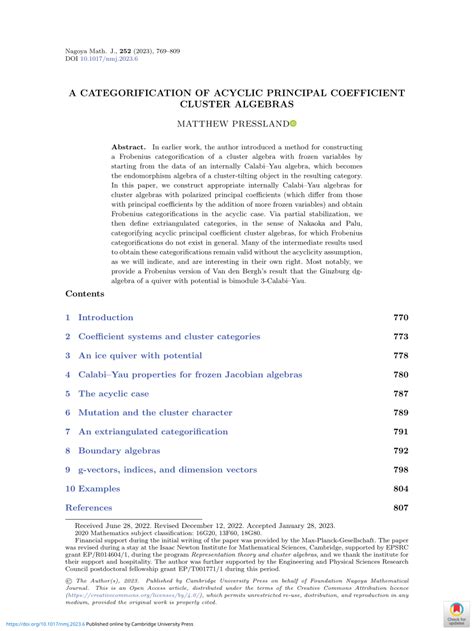 Pdf A Categorification Of Acyclic Principal Coefficient Cluster Algebras