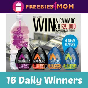 Expired Sweeps Mio Full Ride 16 Daily Winners Freebies 4 Mom