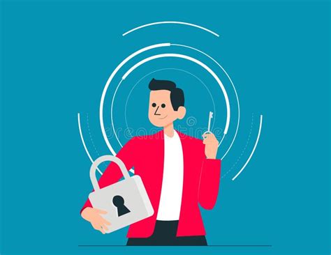 the personal data protection lock with password vector concept stock