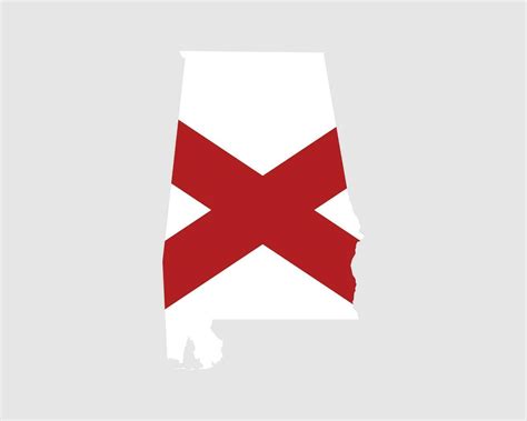 Alabama Map Flag Map Of Alabama Usa With The State Flag Of Alabama United States America