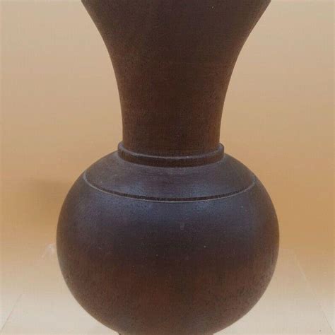 Small Wooden Treen Turned Bud Vase Vintage Excellent Depop