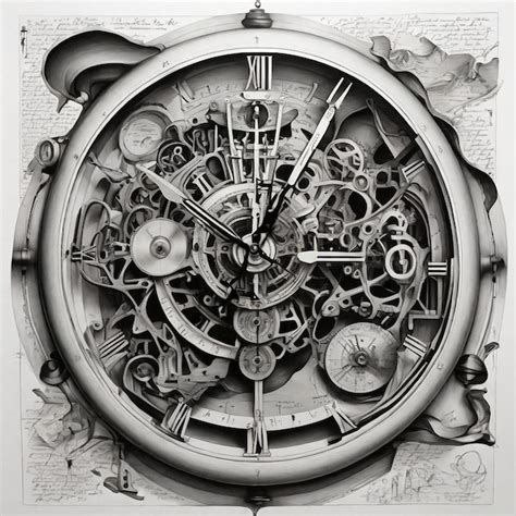 Interior Of A Clock Scheme Poem Premium Ai Generated Image