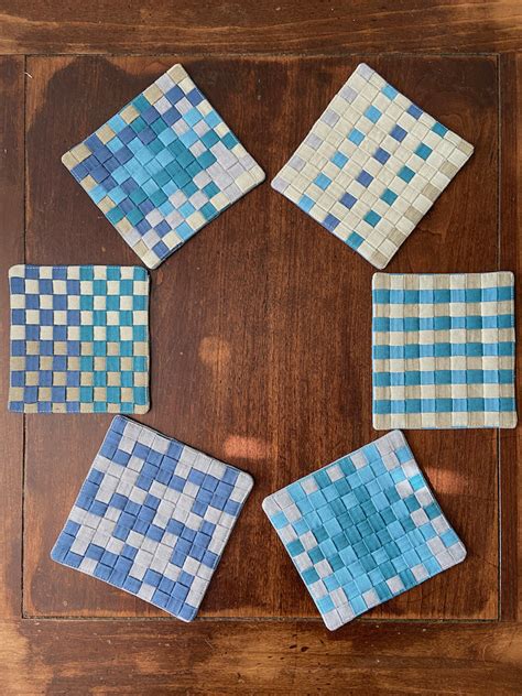 Woven Fabric Coasters Digital Pattern Crafter