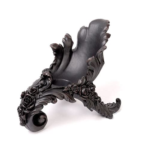 Antique Rose Wine Holder Black Wine Holder Rococo Style Wine