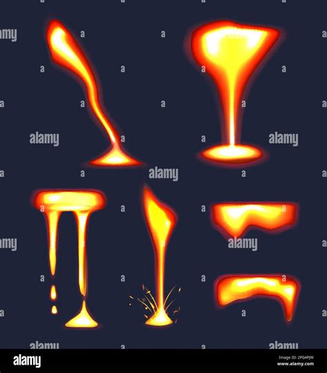 Lava Flowing Stock Vector Images Alamy