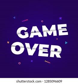Vector Illustration Word Game Over Play Stock Vector Royalty Free