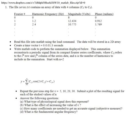 Solved Sv7dftdph5fthu4d Hw10 Matlab