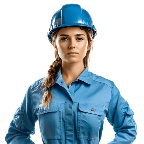 Female Worker In Blue 60625752 Png