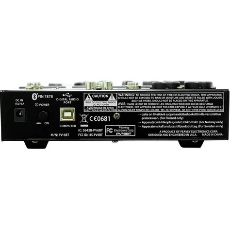 Peavey Pv 6bt Pv6bt Pro Audio Mixer 2 Mic In Bluetoothusbcompresso