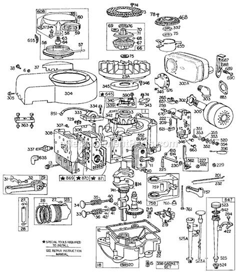Briggs Stratton Engine Parts List Briggs Stratton Wiring Int