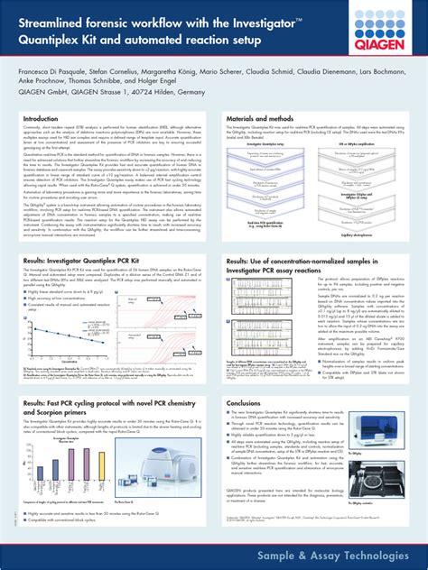 Streamlined Forensic Workflow With The Investigator Quantiplex Kit And Automated Reaction Setup