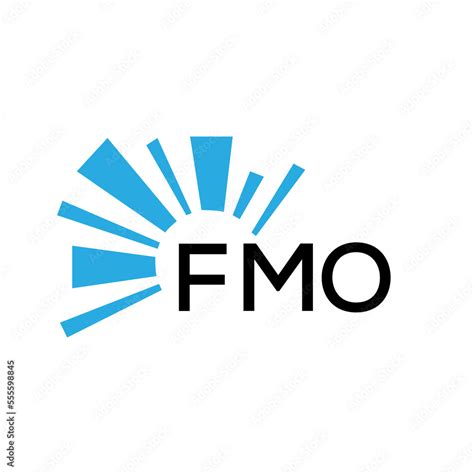 Fmo Letter Logo Fmo Blue Image On White Background And Black Letter Fmo Technology Monogram