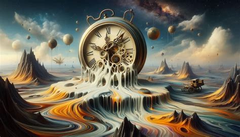 Melting Clock And Time Distortion Premium Ai Generated Image