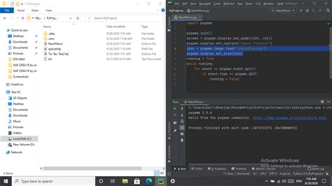 I Just Started Learning Python And Pygame Module From Yesterday This Is The Error I Encountered