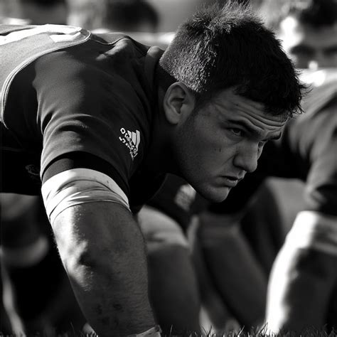 prop binding in the front row of a scrum premium ai generated image