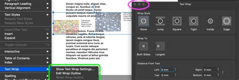 wrapping text round grouped objects affinity on desktop questions