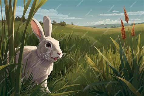 Premium Photo Mischievous Rabbit Adventure Cartoon Illustration
