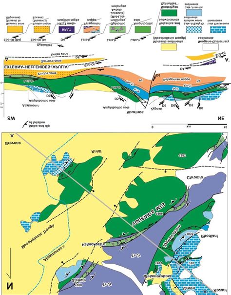 Geological Structural Map And Representative Cross Section Of The