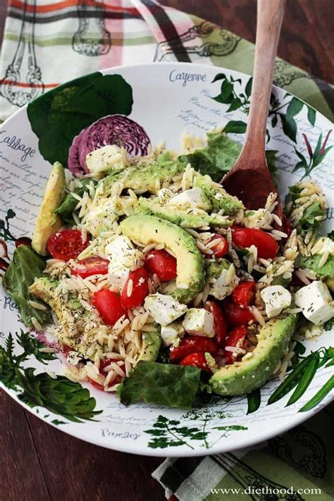 Easy Avocado And Feta Cheese Orzo Salad Recipe Diethood