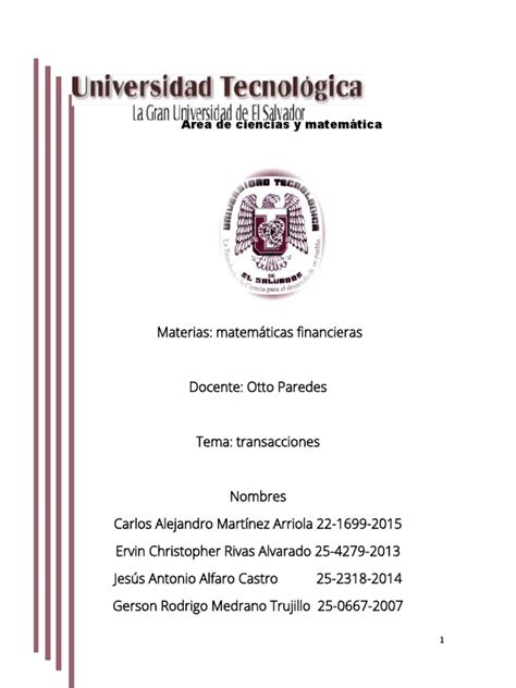 Mate Financiera Interes Simple Pdf Interés Tasas De Interés
