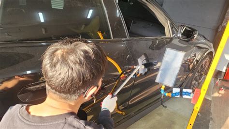 문콕 덴트복원 비용 가격 글루덴트는 더 비쌀까요bmw I4 문콕 수리 견적 네이버 블로그