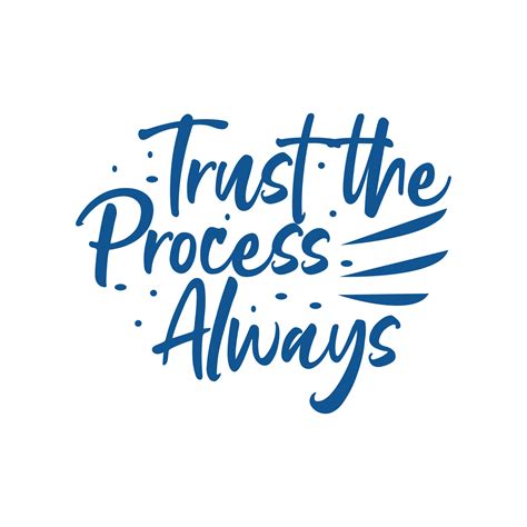 Trust The Process Always Motivational And Inspirational Lettering