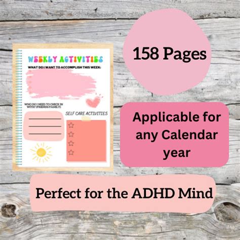 Adhd Planner Adhd Digital Planner Adhd Adult Planner Adhd Organizer