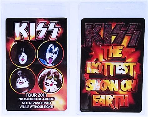 Kiss 2011 Hottest Show On Earth Tour Meet And Greet Laminate Pass Kiss