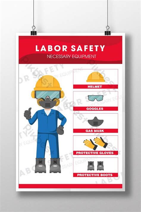 Labor Security Propaganda Poster And Necessary Equipment Cdr Free
