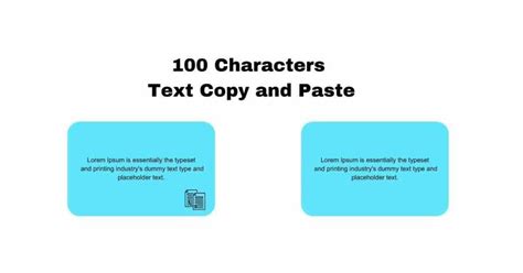 100 Characters Text Copy And Paste Lipsum Hub