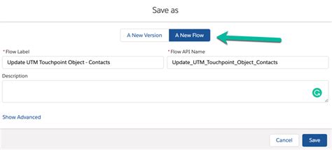 how to capture every utm touchpoint in salesforce create flow contacts