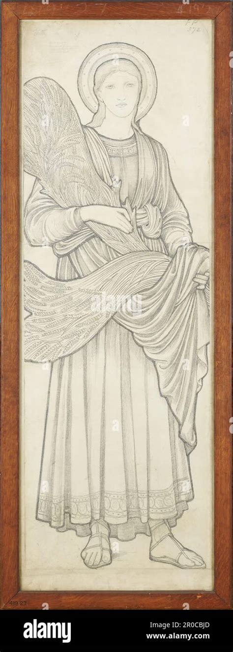 Ruth 1879 Sir Edward Burne Jones D1898 Whole Length Figure Facing Front Holding Sheaves